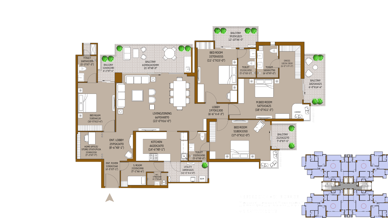 SKA Destiny One in Zeta 1, Greater Noida. Book Your Home